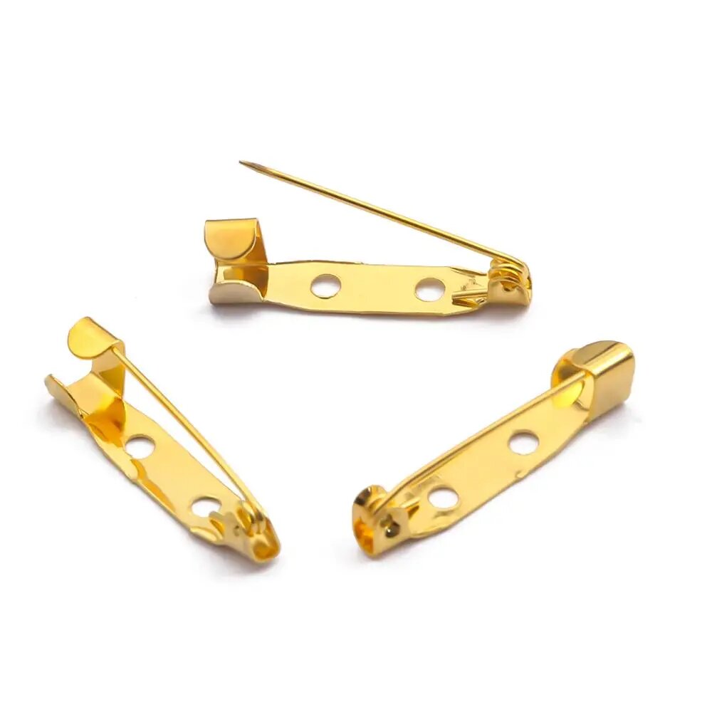 Базовые булавки для брошек из металла, 50 шт, 15-35 мм 5 x 20mm, Gold