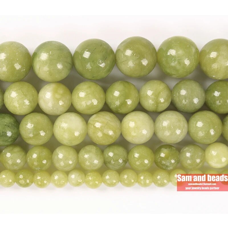 MOON BEADS Круглые бусины из зеленой яшмы 4-14 мм 10mm 38pcs beads