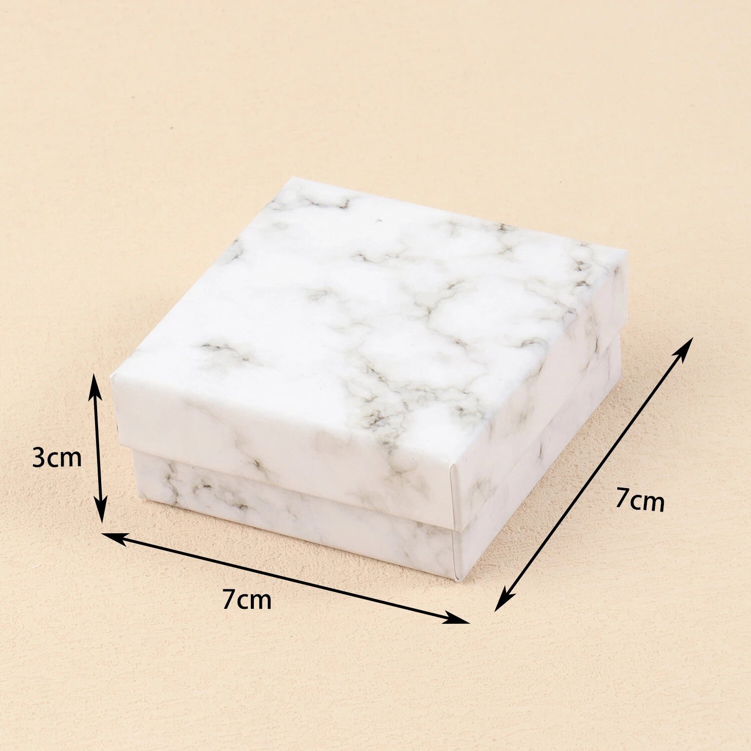 Мраморная шкатулка для украшений GMB724 box 2-7x7x3cm