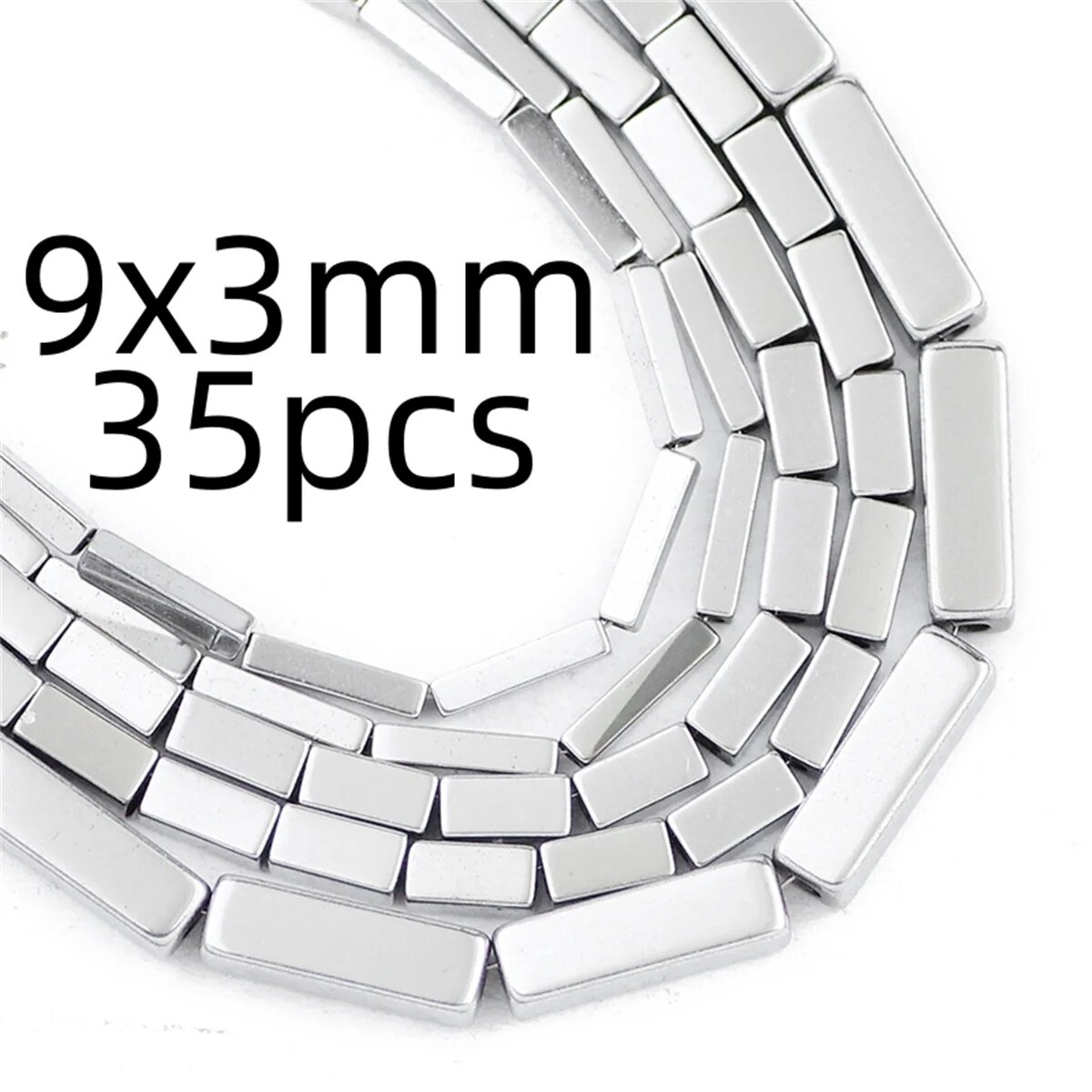 Серебристые бусины из гематита YHBZRET 2-13 мм Белый, 325-9mm