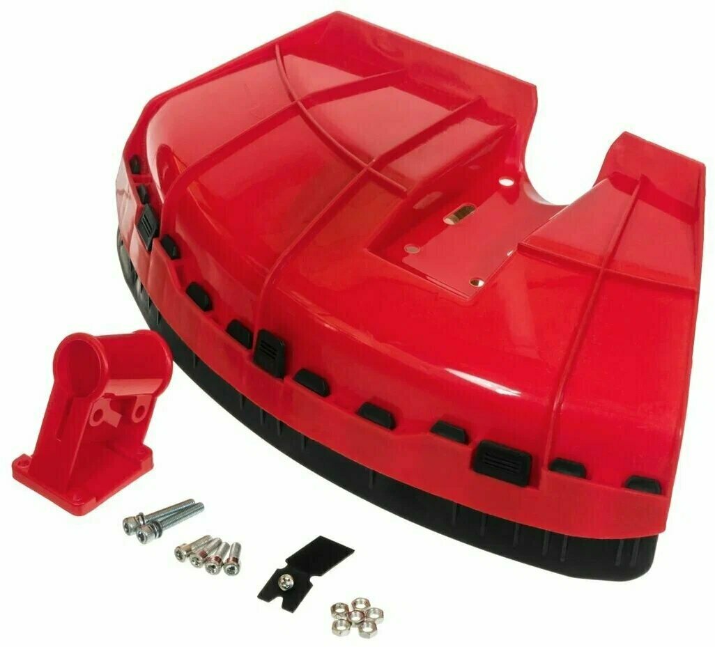 Кожух защитный в сборе для триммера бензокосы D-26мм с пластиковым креплением.