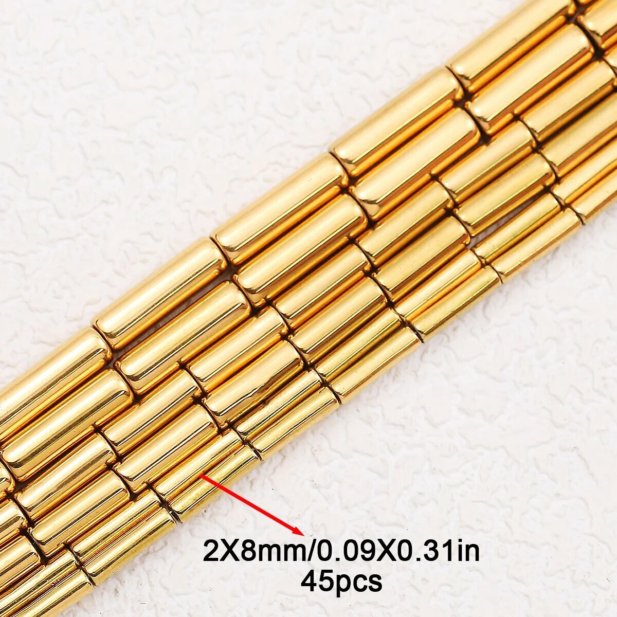 Золотые бусины из гематита YHBZRET 8mm about 45pcs