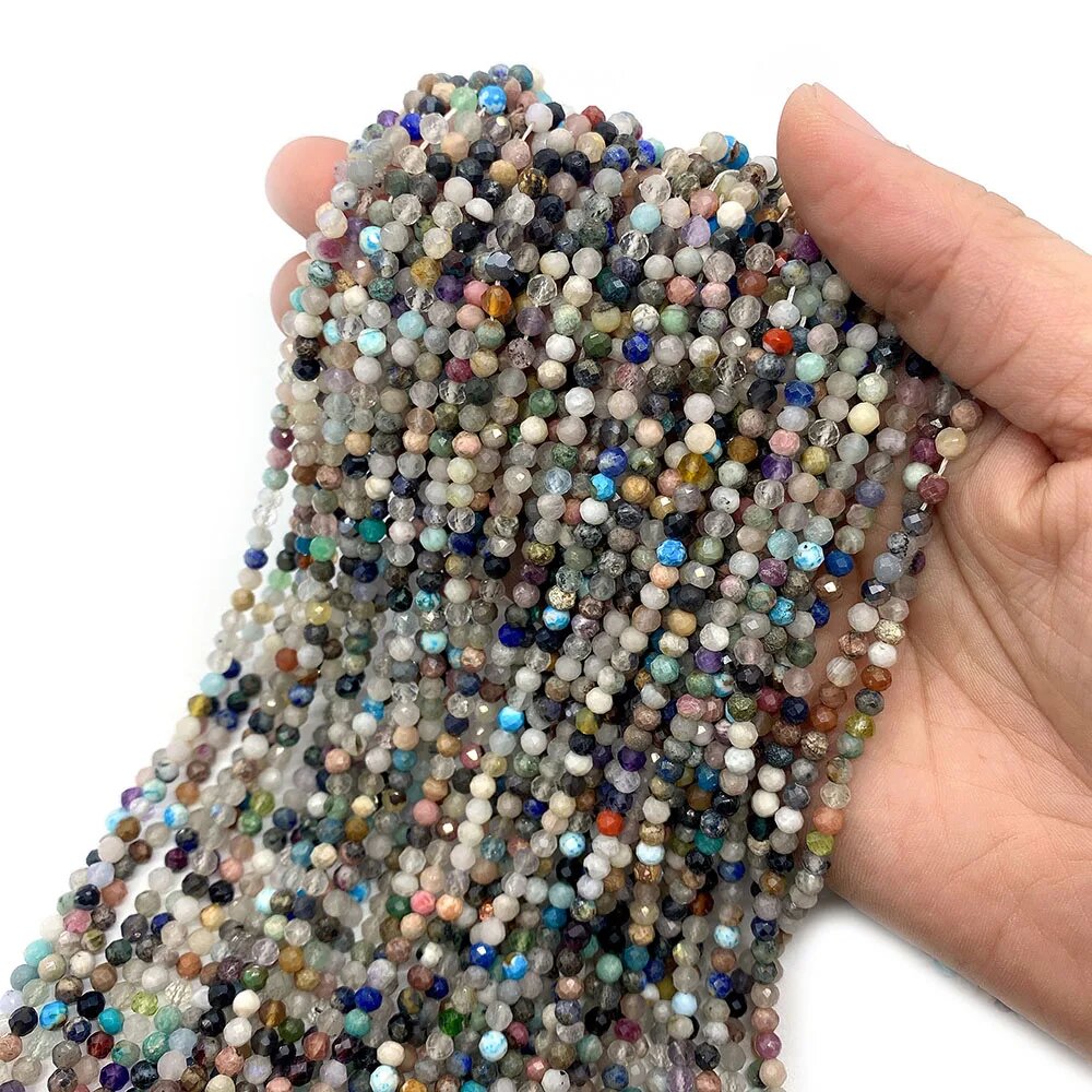 Граненые бусины из агата LILDBZ 3mm, color