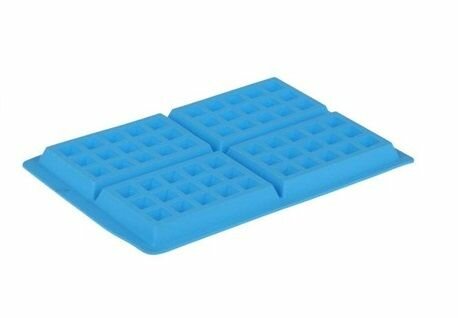 Форма для выпечки "Вафли бельгийские", силикон, 8,5*12*5см, h-1, см, количество ячеек 4шт.