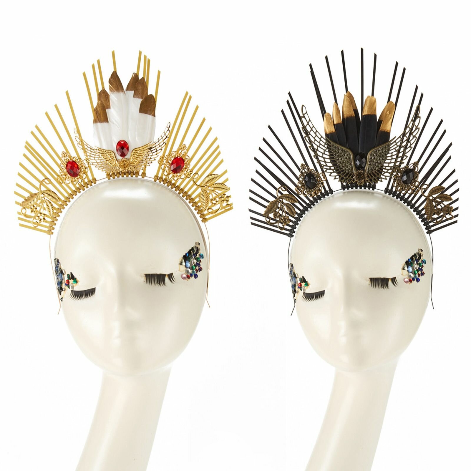 Корона На Голове С Ореолом Готической Богини-Желтый