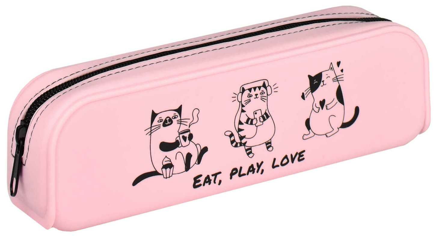 Пенал школьный Феникс+, коты (без наполнения,