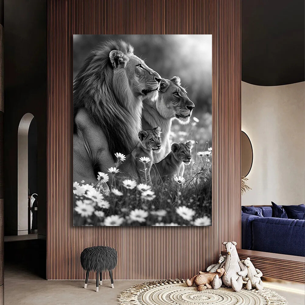 Картина ВсеКартины. тут "Лев", на подрамнике, на холсте, хлопок, дерево, экологичные чернила