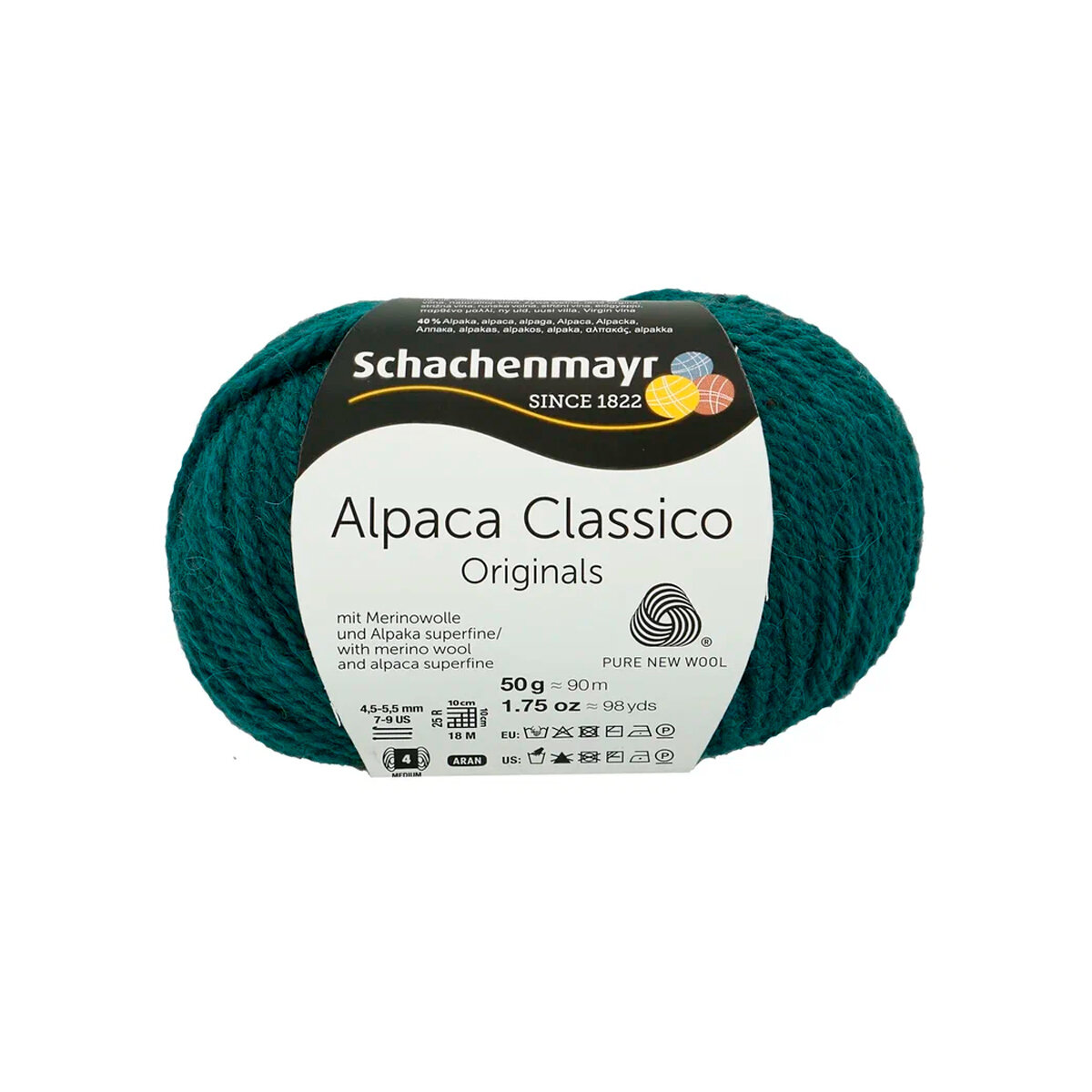 Alpaca Classico /Альпака Классико/ пряжа Schachenmayr, MEZ, 9807369 (00065, *, peacock (павлин), бирюзовый)