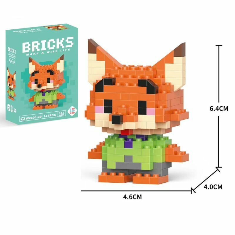 Мини-конструктор, 3D фигурка/игрушка из мультиков,