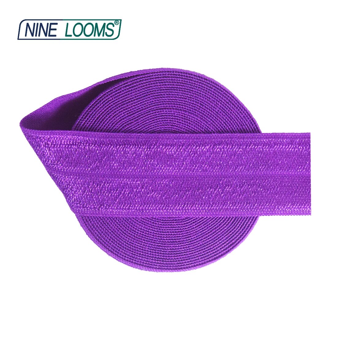 Фиолетовая эластичная лента NINE LOOMS 1 дюйм, 5 ярдов