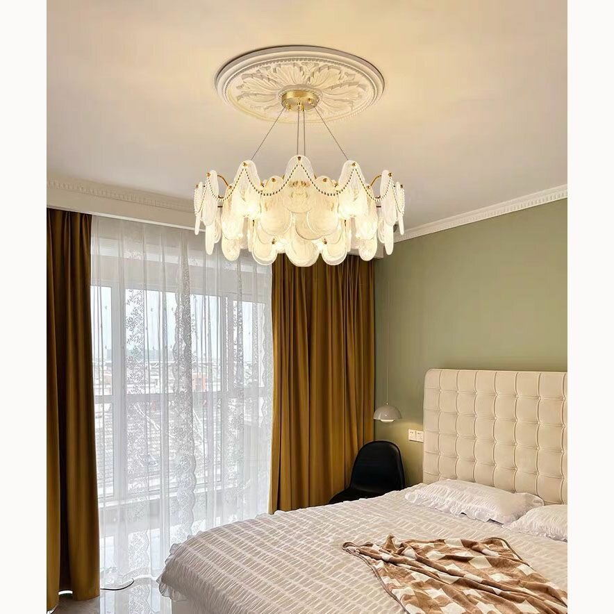 Люстра Xрустальная/люстра хрустальная потолочная Karina B046-1 Золотой светильник Регулируемый Диаметр 500mm G9 Лампа