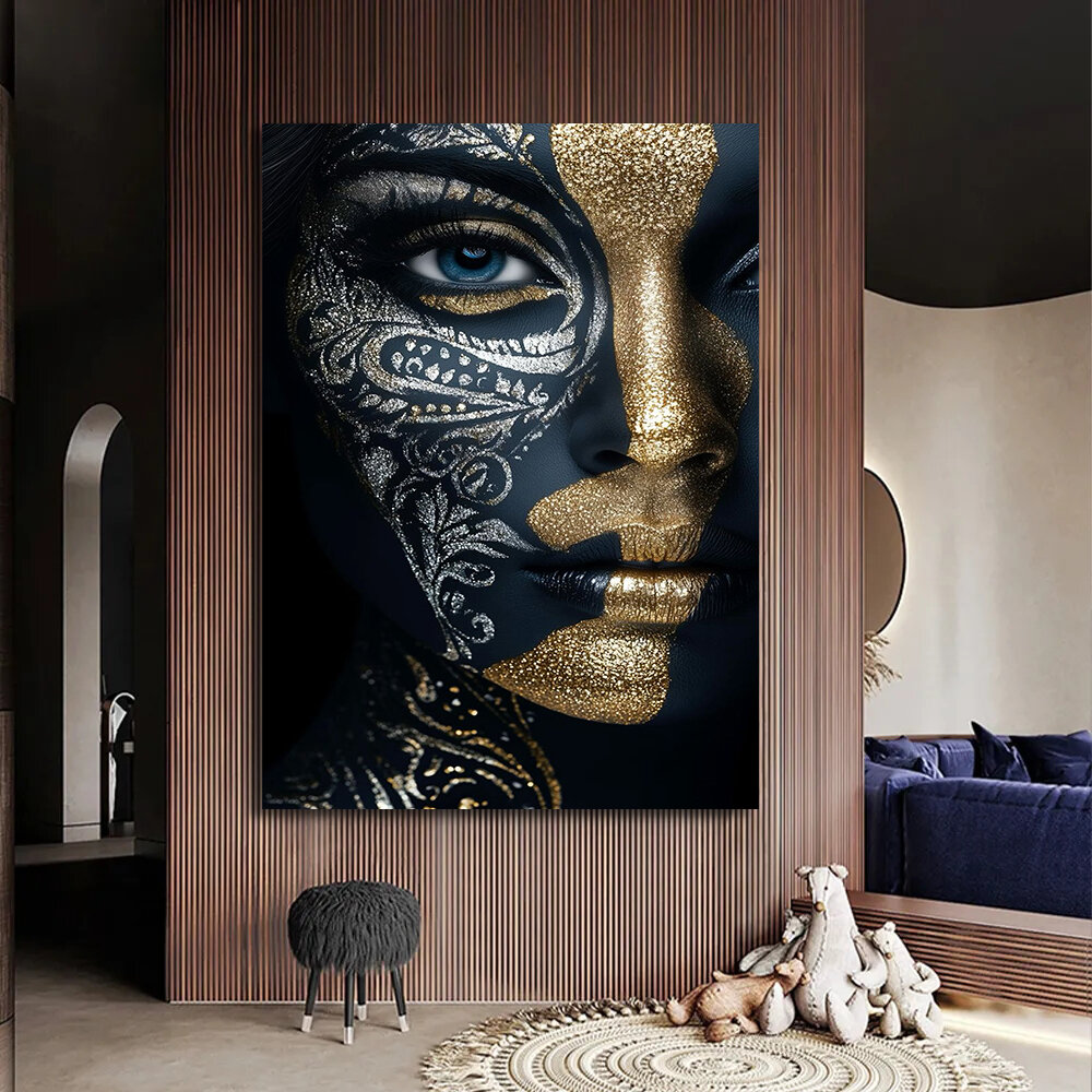 Картина В салон красоты / лицо, картина девушка / в интерьер, 60х80 см.