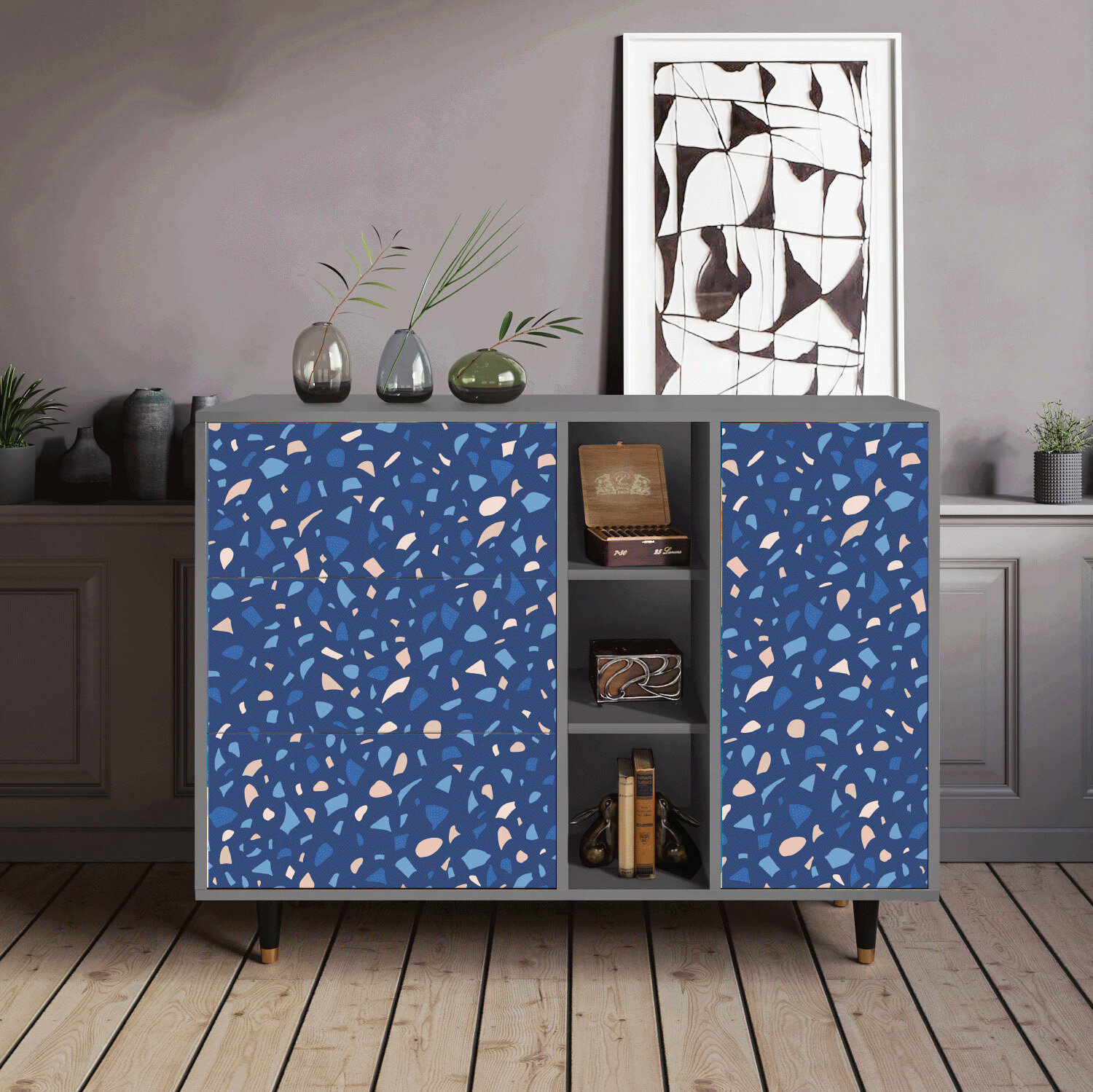 Комод - STORYZ - BS2 Soap Whirpool, Разер - 125 x 97 x 48 см , Цвет корпуса - Серый
