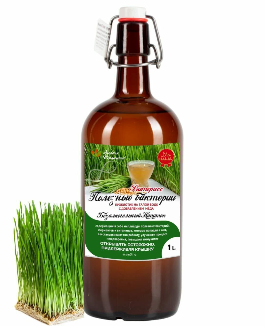 Энзим. Пробиотик "Энергия Ферментов" (Витграсс) , на талой воде, с медом, пробиотики