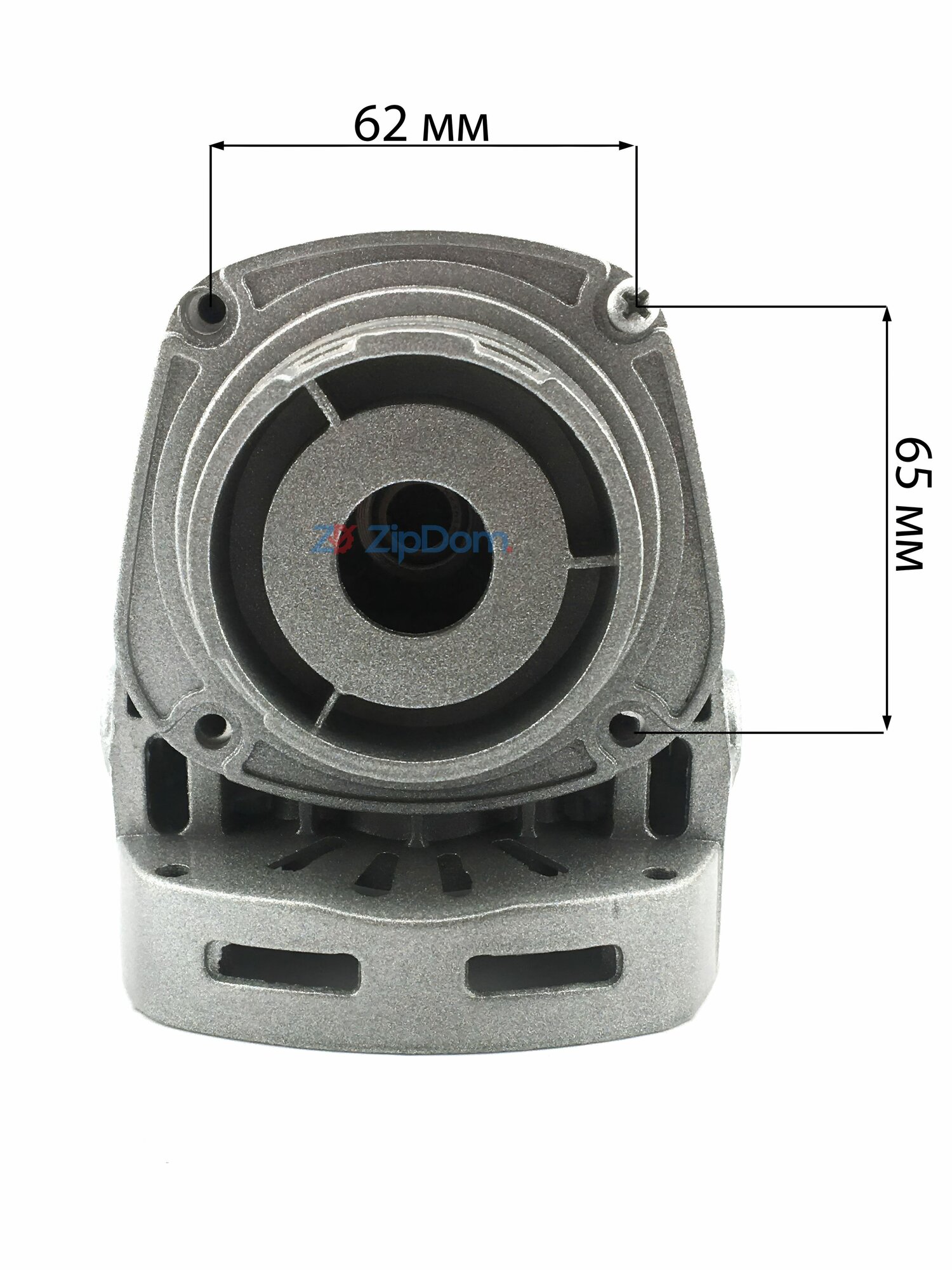 Корпус редуктора (голова) для УШМ Интерскол 230/2100 (в сборе: корпус, крышка, втулка, стопор)