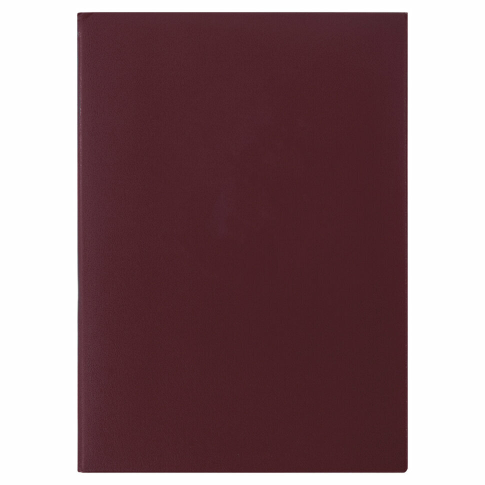 Папка адресная бумвинил без надписи, формат А4, бордовая, индивидуальная упаковка, STAFF "Basic", 129634, 129634