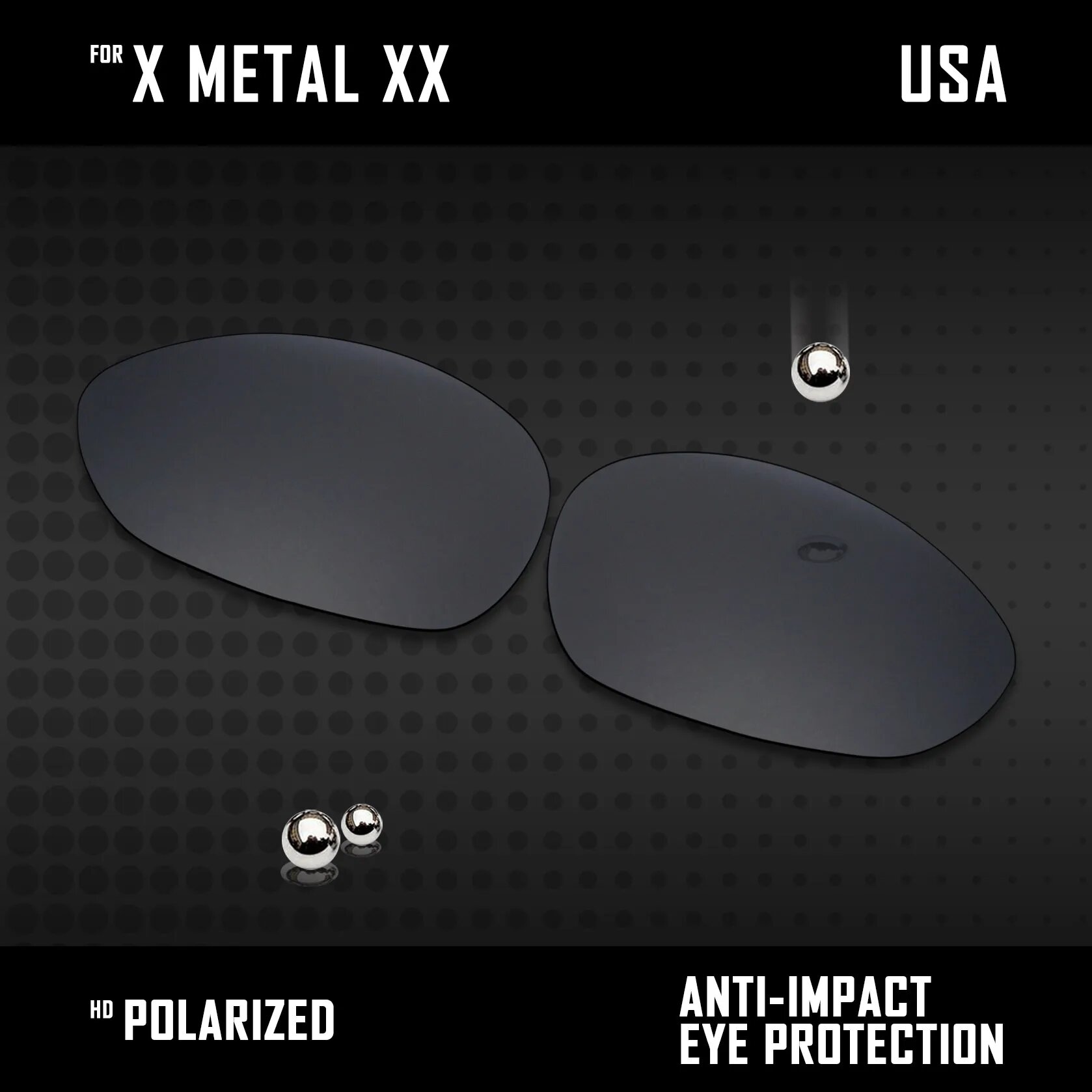 Поляризованные линзы OOWLIT Black для Oakley X Metal XX