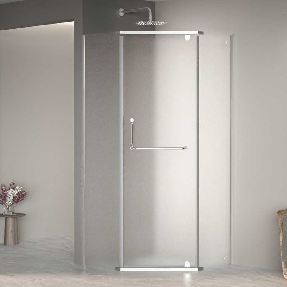 Душевой уголок RGW 081 PA, нержавеющая сталь, анодированный алюминий, матовая, 900x900