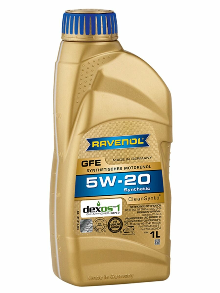 Моторное масло RAVENOL GFE 5W-20 1 л.