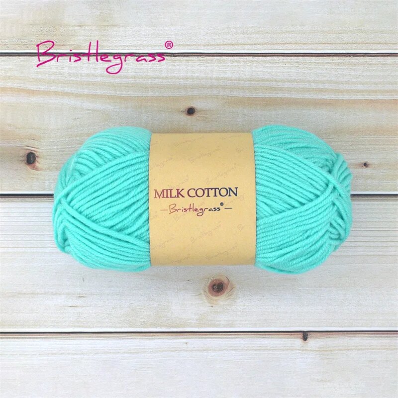 Пряжа Bristlegrass Milk Cotton бирюзовый 50г