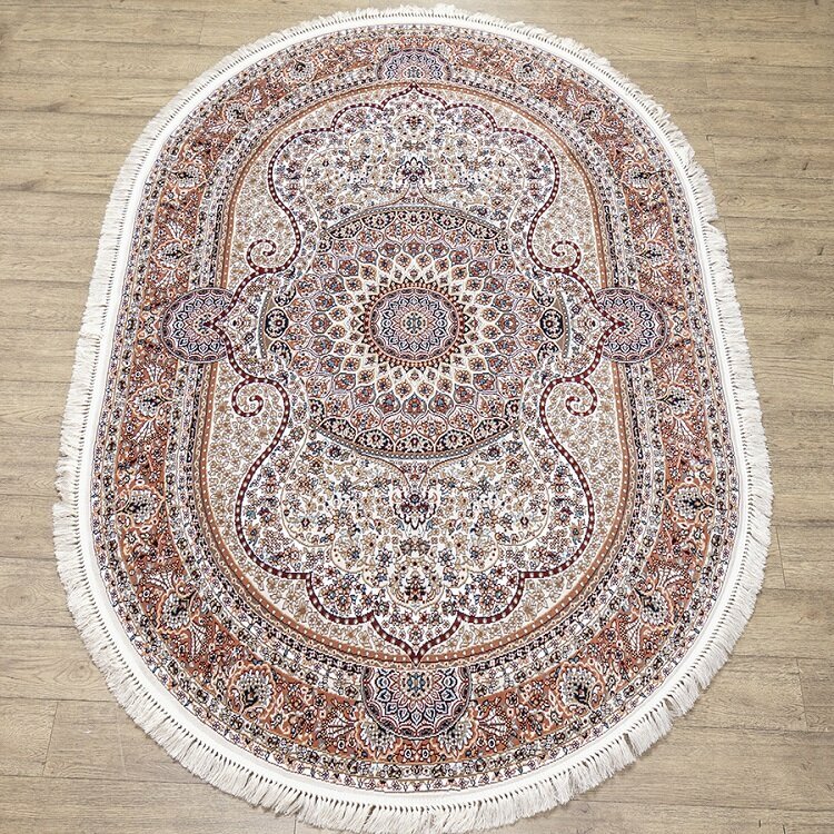 Ковер, Овал, Бежевый, Коричневый, Красный, Серый, Классический, Персидский, на пол, в гостиную, спальню, в ассортименте (70 см. на 140 см.)