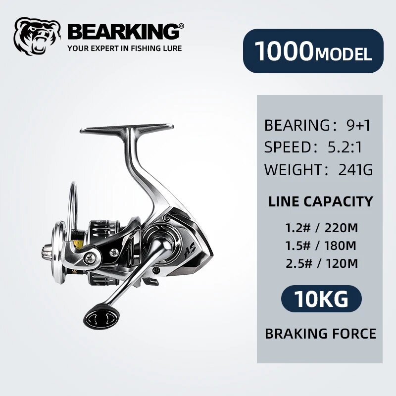 Спиннинговая катушка BEARKING 1000, Color: 1000