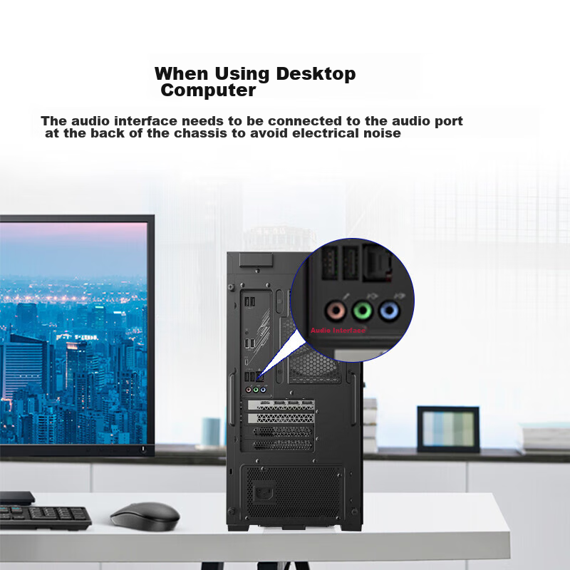 Xianke [2-Meter Cable] Microphone, Computer Gooseneck Microphone, Wired Desktop Computer Laptop, Desktop Online Class, Video Conference, Gaming, Voice Recording, Live Streaming, Round Hole 039