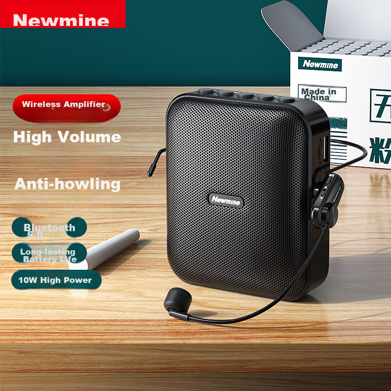 Newman U-226 Wireless Amplifier, Teacher-Specific Microphone, Loudspeaker, Tour Guide Waist-Mounted Bluetooth Speaker, Mini Portable Promotional Lecturing Teaching Megaphone, High Volume