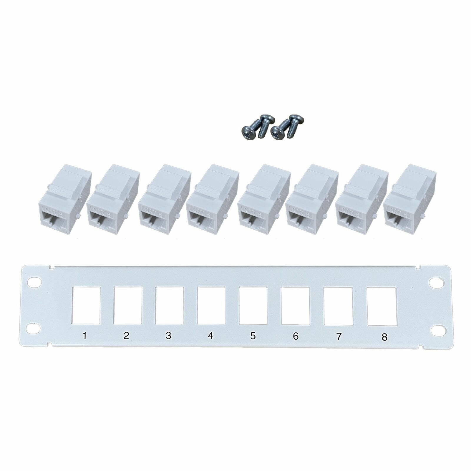 8-Портовая экранированная коммутационная панель Cat6 MyPads 10G Ready