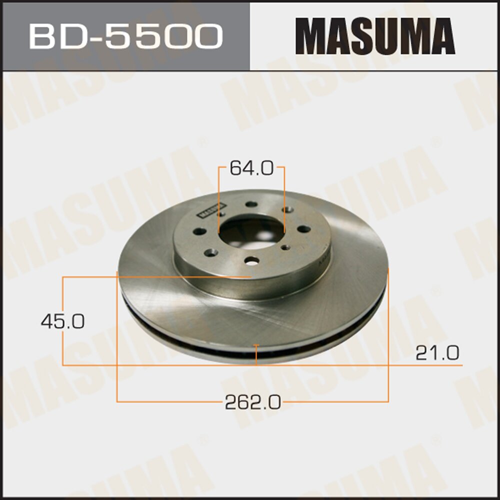 Диск тормозной передний Masuma BD-5500