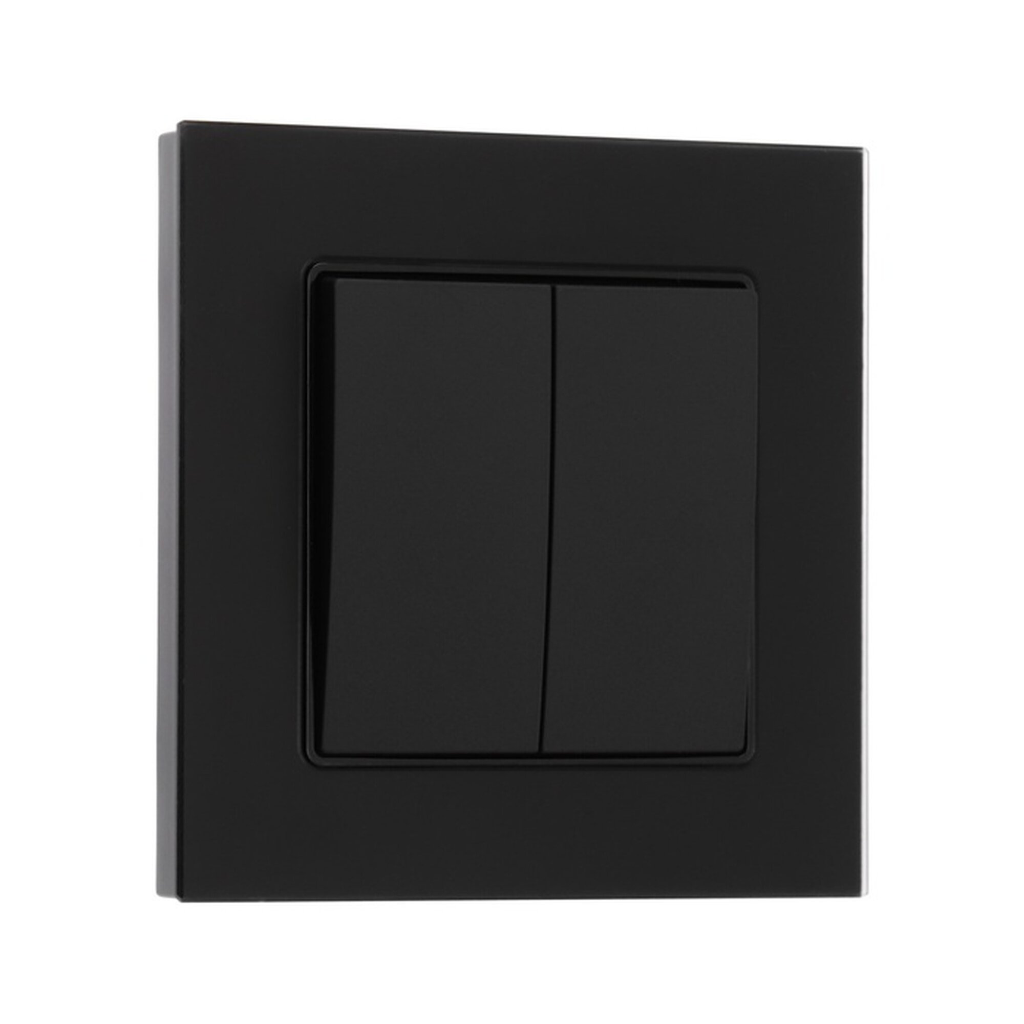 Выключатель TOT Matte Glass, 10 А, 2 кл, скрытый, стекло, черный