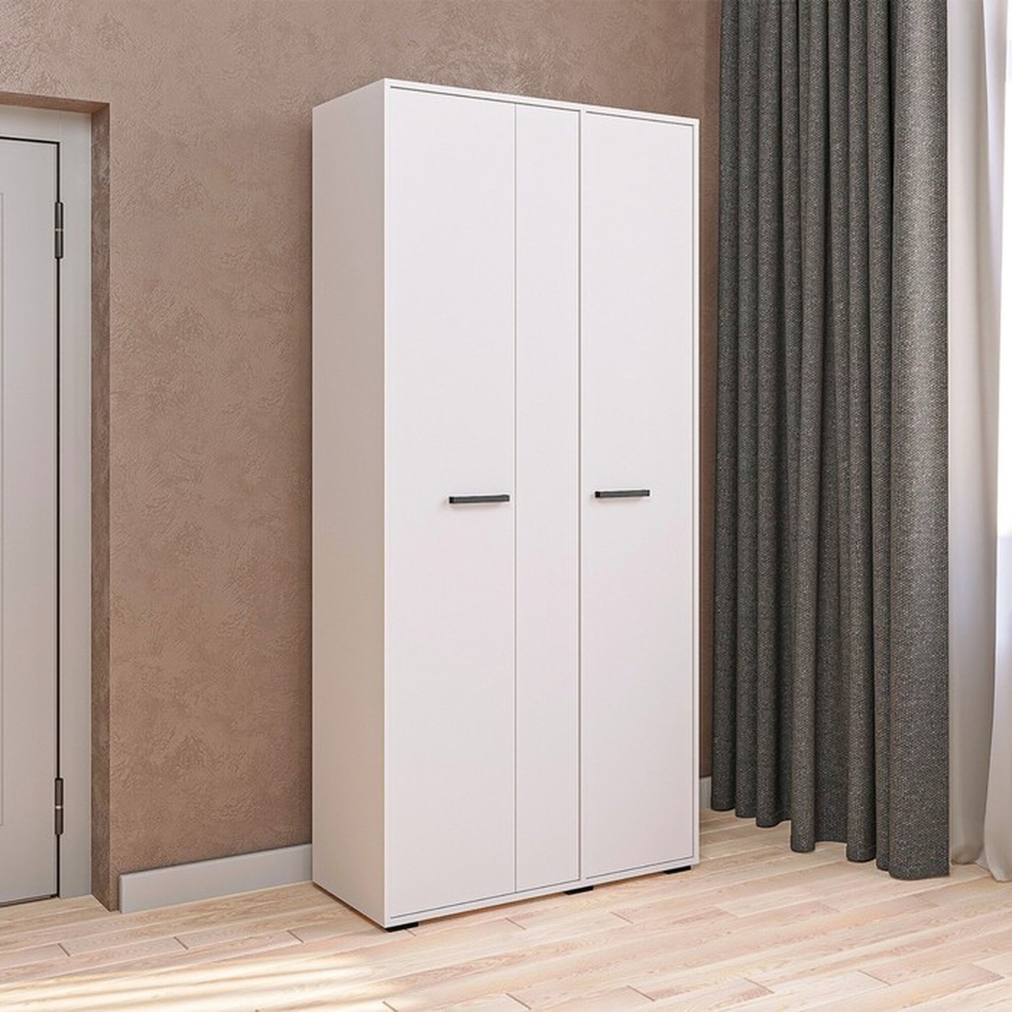 Шкаф Сима-ленд «Ника», трехстворчатый, ЛДСП, белый, 1000x430x2100мм