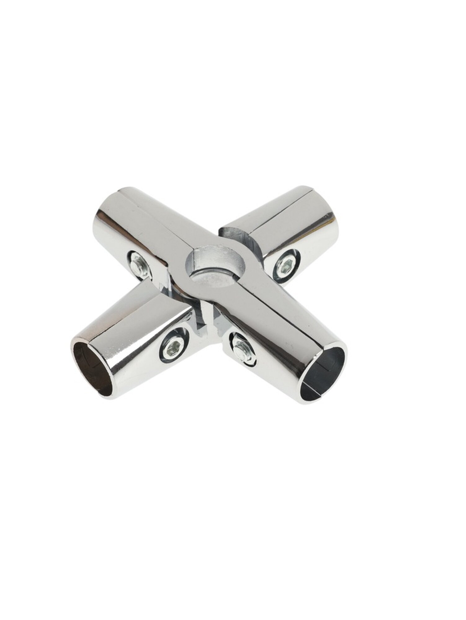 Крепеж Тундра, усиленный, цинковый сплав, зеркальный, 6 направлений, 25 мм