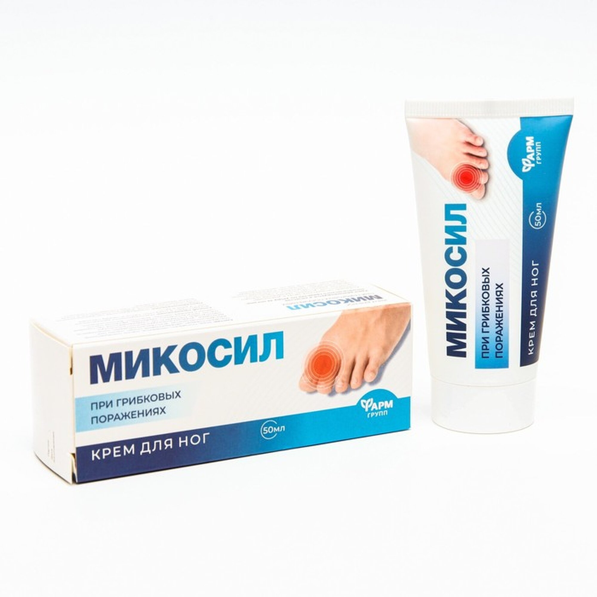 Крем для ног Фармгрупп "Микосил", от грибка, с маслом чайного дерева, 50мл