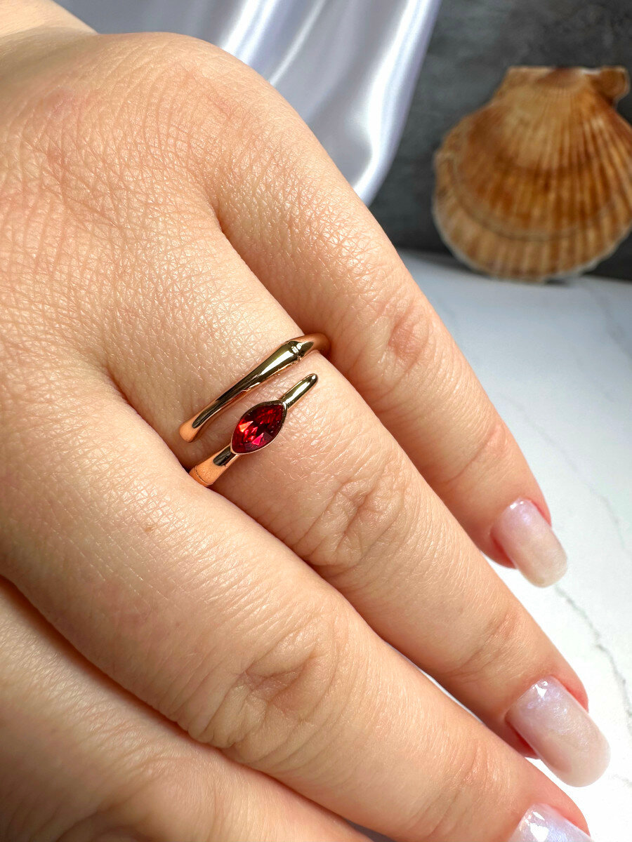 Кольцо, кристаллы Swarovski