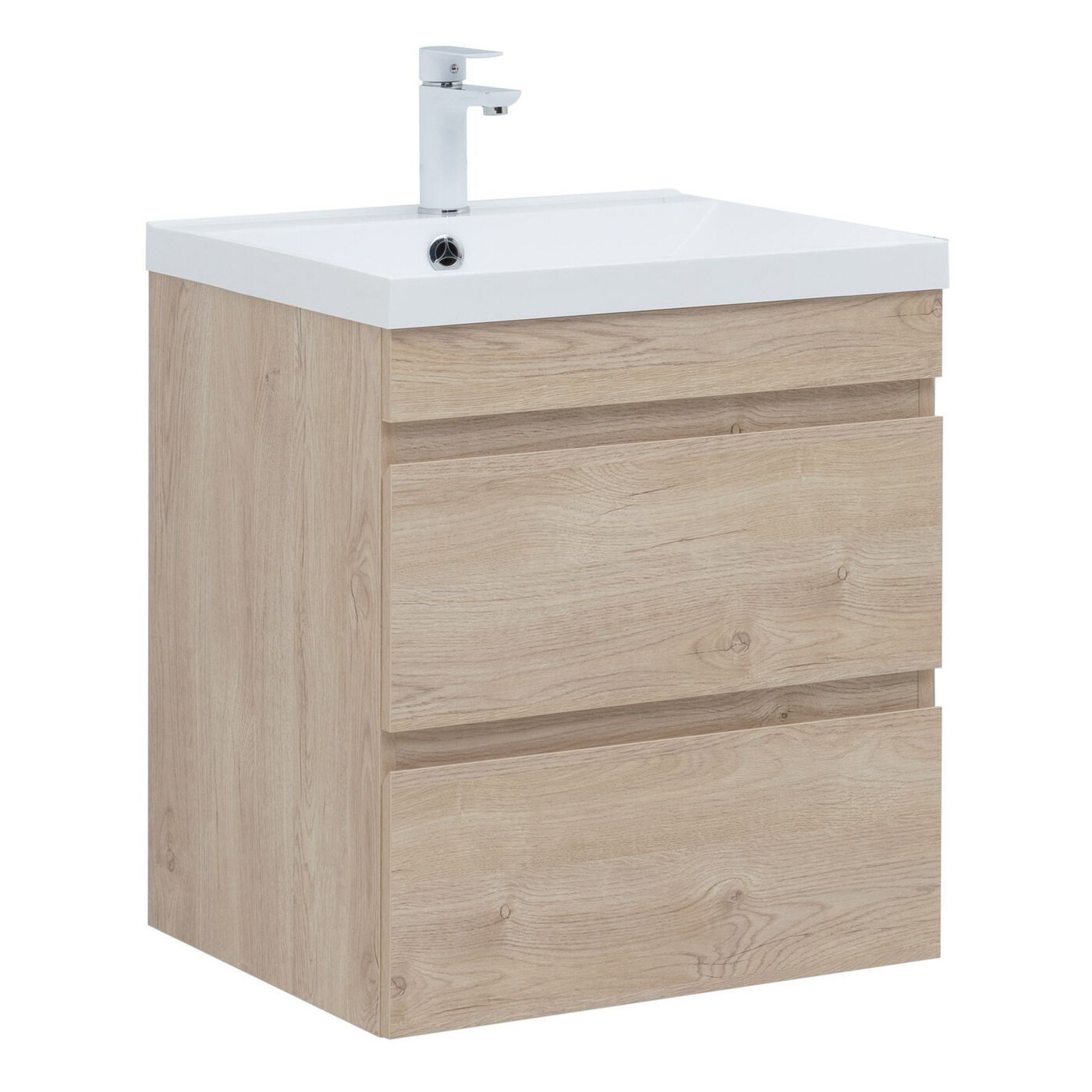 Тумба с раковиной Aquanet Нота New 60 335880 дуб светлый