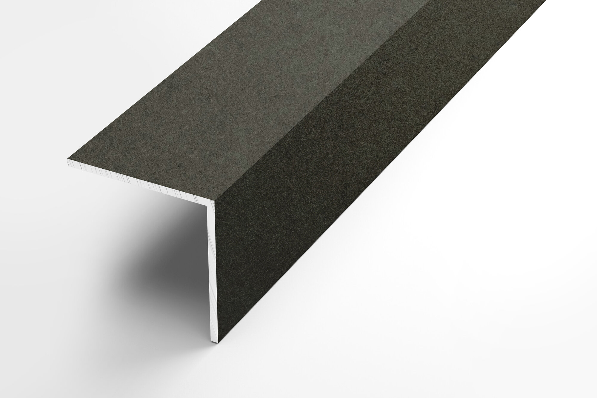 Уголок алюминиевый 40х40 мм, длина 2,7 м, профиль угловой внешний Лука УП 15-27, декор Бетон темный 056