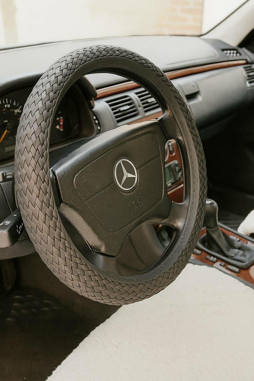 Чехол на руль оплетка руля для авто PSV BRAID (Черный) XL 41-43 см