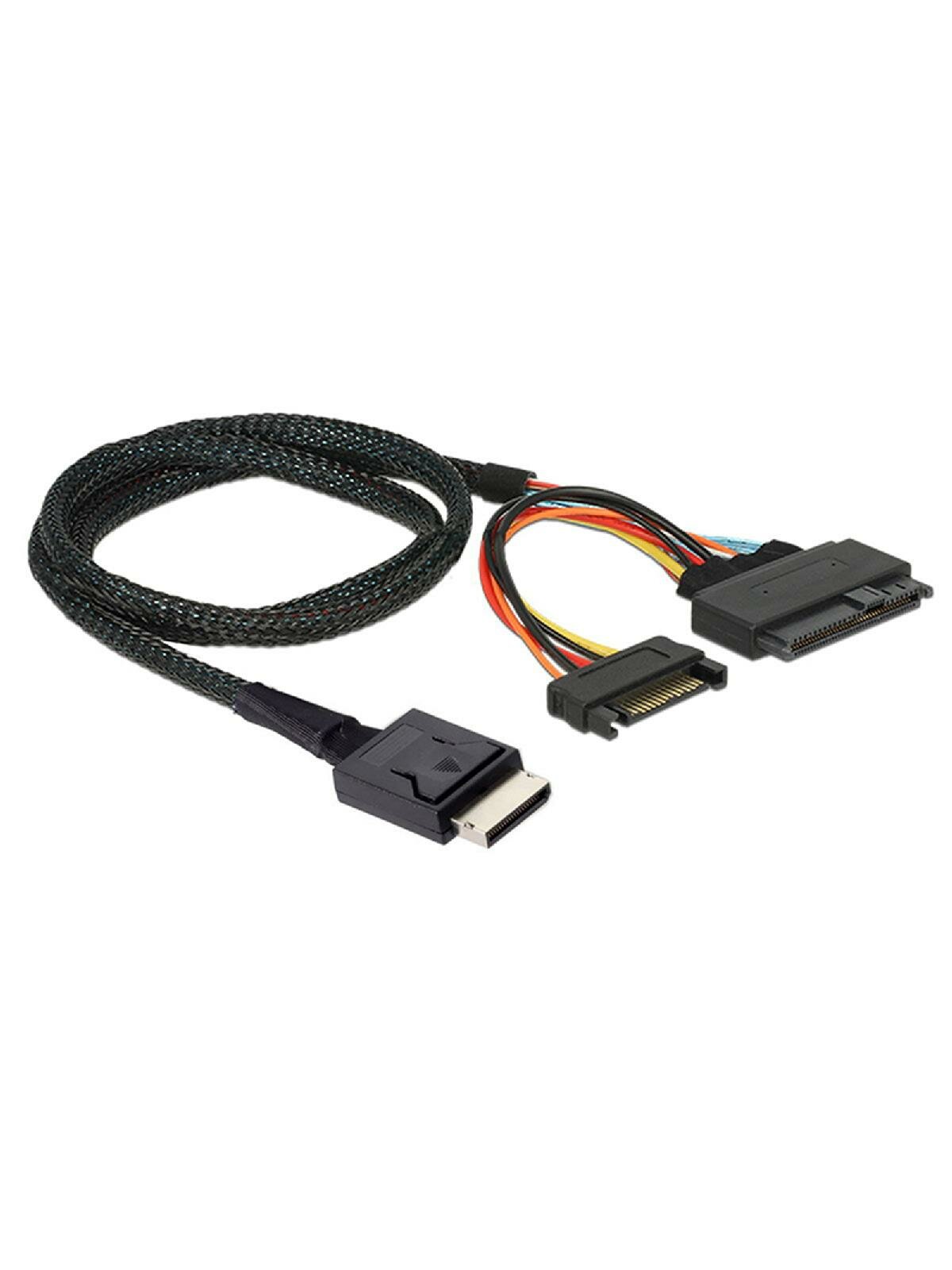 SFF-8611 42Pin to SFF-8639 U.2 Cable 8611 to 8639 with Sata Power Supply Support 2.5" NVMe SSD for Mining