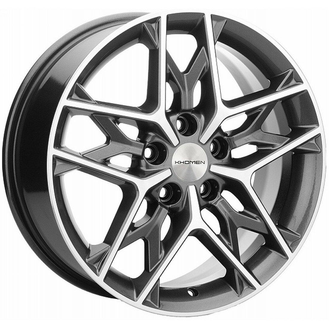 Колесный диск Khomen Wheels KHW1709 7x17 5x114,3 ET45 60,1 Gray-FP литой для автомобиля