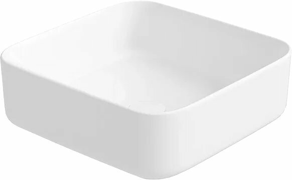 Накладная раковина IDDIS Bridge BRIWM04i27 39 накладная, без отверстия под смеситель, фарфоровая, квадратная, раковина для ванной, белая, матовая