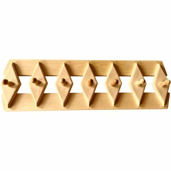 Вешалка 7 крючков рожковая Бацькина Баня 30396 Ромбики