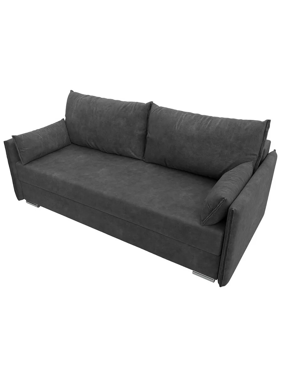 Диван прямой Соломон, 204x106x91 см, с ящиком для белья, велюр