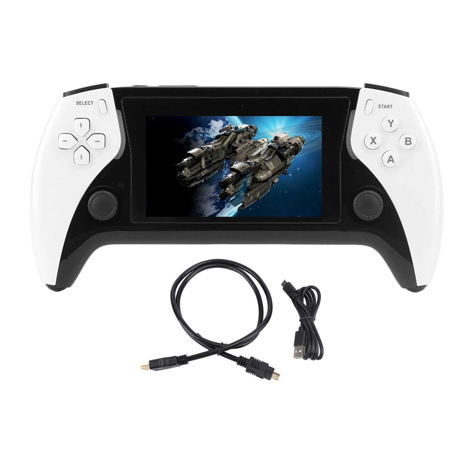 Руководитель ретро -игровой консоли 4,3 дюйма IPS 800x480 Экран поддерживает 11 эмуляторов Портативные игровые консоли поддержку Внешний контроллер 2500 мАч батарея белый