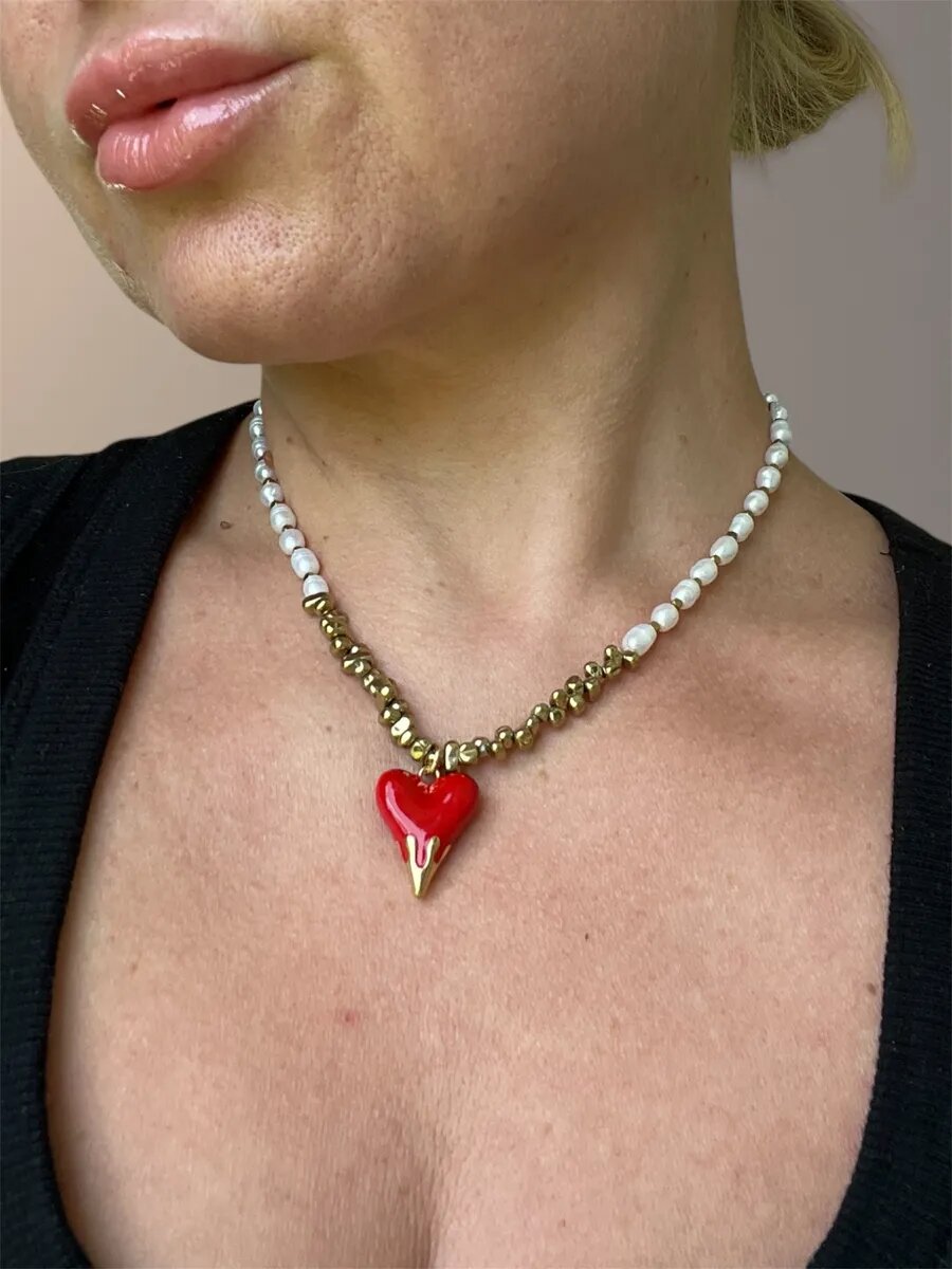 Колье, гематит