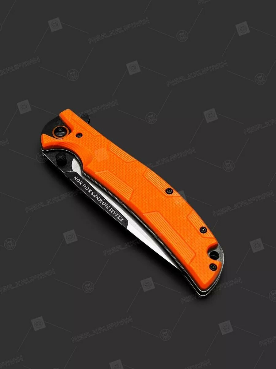 Cкладной нож Extrema Ratio, сталь 8Cr13MoV, оранжевый, Liner-Lock, шайбы