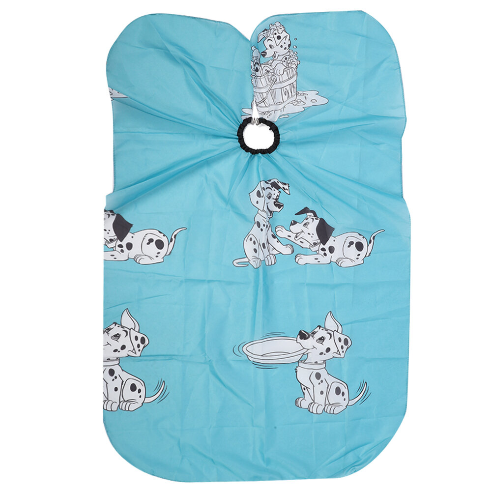 Детский парикмахерский фартук с рисунком из мультфильма, регулируемый халат для стрижки и окрашивания волос, синий, 110 х 80 см