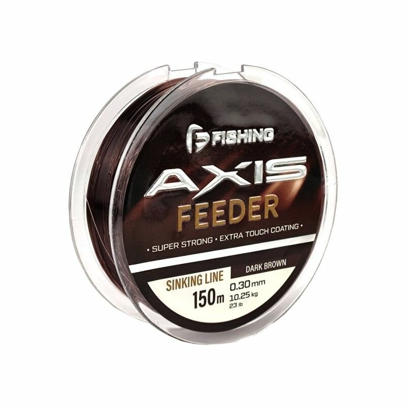 F-FISHING Леска Axis Feeder Line Dark Brown 150м 0,30мм 10,25кг 23lb
