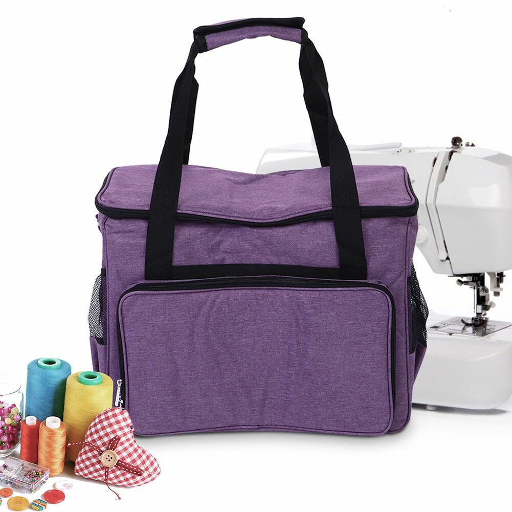 Пылезащитный чехол для швейной машины, бытовая многофункциональная сумка для хранения, аксессуары для вышивания, фиолетовый