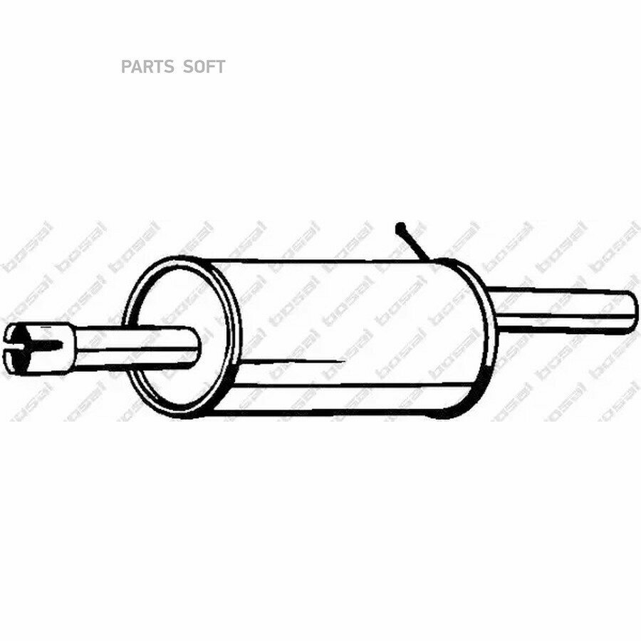 Глушитель задн часть LOGAN 1,4/1,6 от официального дистрибьютора, BOSAL, артикул 200555